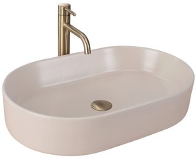 Rea Nadia, umyvadlo na desku 610x385x120 mm, béžová matná, REA-U9661