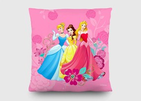 Dekorativní polštářek Princezny na Růžovém, Disney | 40 x 40 cm | DCND 3127