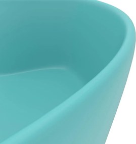 Luxusní umyvadlo přepad matné světle zelené 36x13 cm keramické 147035