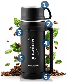 Berdsen Vakuová termoska 1500 ml BD-781 černá