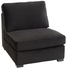 Černá 1-místná sametová pohovka Nalmi black - 92*103*86cm