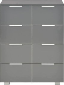 Příborník šedý s vysokým leskem 60x35x80 cm kompozitní dřevo 283714