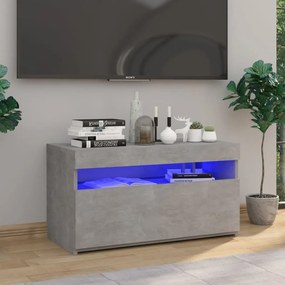 TV skříňka s LED osvětlením betonově šedá 75 x 35 x 40 cm - Default Title