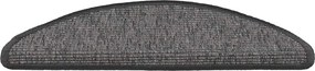 Schodové rohože 15 ks 56 x 17 x 3 cm béžovo-šedé, půlkulaté 326894