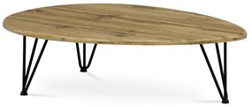 AUTRONIC Konferenční stůl, MDF deska, dekor divoký dub, černý kov AF-3013 OAK