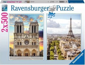 Ravensburger puzzle návštěva paříže 2x500 dílků