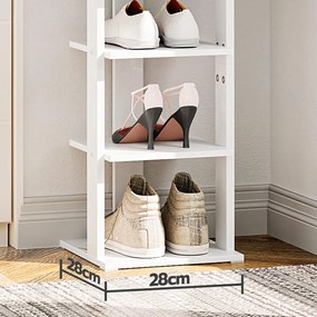 Úzký botník Vasagle Kloudy 28 cm bílý