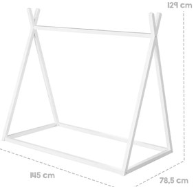 Bílá domečková dětská postel 70x140 cm Montessori – Roba