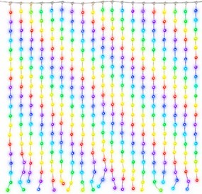 Světelný závěs 400 LED 200×200 cm vícebarevný