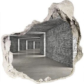 Wallmuralia Díra 3D fototapeta nálepka Tunel z cihly 75x75 cm