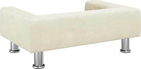 Pelíšek pro psy krémový 70 x 45 x 26,5 cm samet 171924