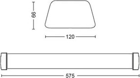 Philips Aqualine 24W bílá / LED stropní a nástěnné svítidlo / 2350lm /