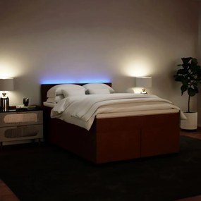 Box spring postel s matrací růžová 140x200 cm samet 3288635