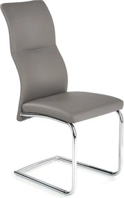 Jídelní židle Arco eko kůže chrom/popelavě šedá