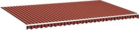 Náhradní plachta na markýzu oranžovo-hnědá 600 x 350 cm polyesterová 311964
