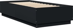 Rám postele černý 90 x 200 cm kompozitní dřevo 3209724