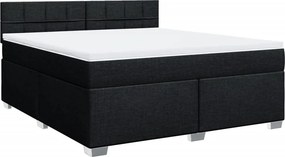 Box spring postel s matrací černá 180x200 cm textil 3285969