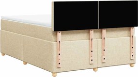 Box spring postel s matrací krémová 140x190 cm textil 3286694