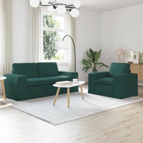 Set pohovek 2 ks Tmavě zelená textil 3407547