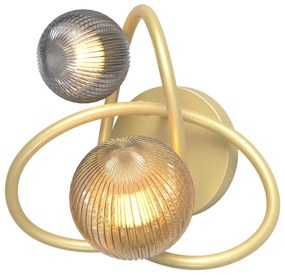 Wofi 4015-204 - LED Nástěnné svítidlo METZ 2xG9/3,5W/230V zlatá/šedá 4015-204
