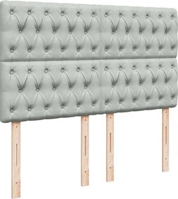 Box spring postel s matrací světle šedá 140x200 cm samet 3293236