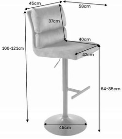 invicta interior Barová židle Comfort samet hořčicová žlutá - 2ks 43652