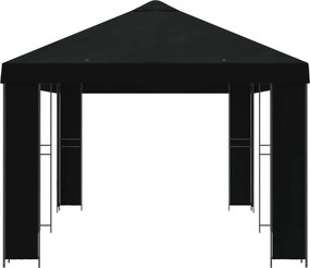 Zahradní altán 6 x 3 m Černá Polyester a ocel 190 gsm 3376016