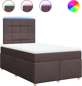 Box spring postel s matrací tmavě hnědá 120x200 cm textil 3293550