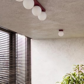 Sollux Lighting Nástěnné svítidlo YOLI 1 bordó s vypínačem