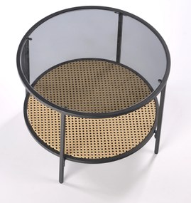 Konferenční stolek Dakota 60 cm hnědý/čirý