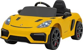Elektrické autíčko Porsche Spyder RS ​​718 Lakýr žluté