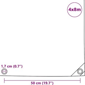 Plachta 650 g/m² 4 x 8 m 151358