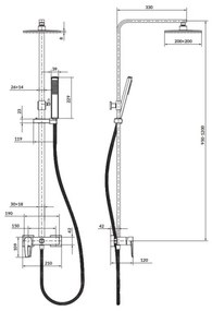 Cersanit S951-339 - Sprchová sada MILLE lesklý chrom