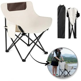 Flamenco Mystique Skládací kempingová rybářská turistická židle s kapsou KRT11K pro pohodlný odpočinek v přírodě