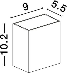 NV 9492650 Venkovní nástěnné svítidlo PARRIS antracitový hliník a čiré sklo LED 10.4W 3000K 220-240V 266st. IP65 světlo nahoru a dolů - NOVA LUCE