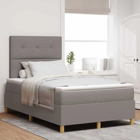 Postel s boxspringem s čelo Taupe 120 x 200 cm textil 3339613