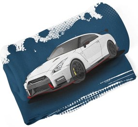 Sablio Deka Nissan GTR 35 Modrý - 190x140 cm