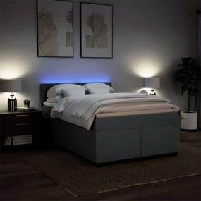Box spring postel s matrací tmavě šedý 140 x 190 cm textil 3288184