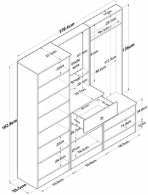 Předsíňová sestava Mio White I