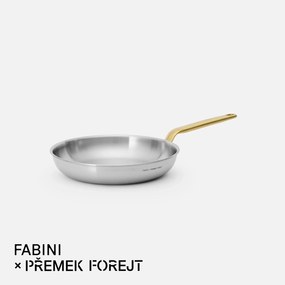 Fabini Pánev FABINI & Forejt, ø 26 cm - Nerezová beznýtová pánev z vícevrstvé nerezové oceli bez poklice