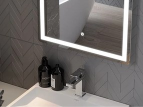 Mexen Onyx podsvícené koupelnové zrcadlo s kosmetickým zrcátkem 60 x 80 cm, LED 6000K, antipára - 9813-060-080-611-00