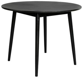 OnaDnes -20% White Label Černý dubový jídelní stůl WLL FABIO 120 cm