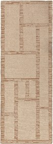 Ručně tkaný vlněný běhoun v přírodní barvě 80x230 cm Harris Modula Wool – Flair Rugs