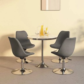 vidaXL Otočné jídelní židle 4 ks textil [338327] Barva: světle šedá
