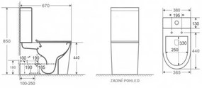 Olsen Spa Kombi WC ROBUSTO RIMLESS se SLIM sedátkem Soft-close OLKLT2125A