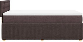 Box spring postel s matrací tmavě hnědá 90x200 cm textil 3289656