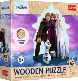 Trefl - Puzzle - Dřevěné obrysové puzzle Ledové království: Prima part