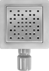 Rea Dots, nerezový odtokový žlab 120x120 mm, ocelová, REA-G6202