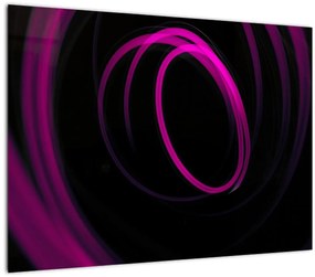 Skleněný obraz - fialové čáry (70x50 cm)
