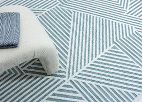 My Flair, Kusový koberec Casa II blau – na ven i na doma, 200x300, modrá, chodba / předsíň
